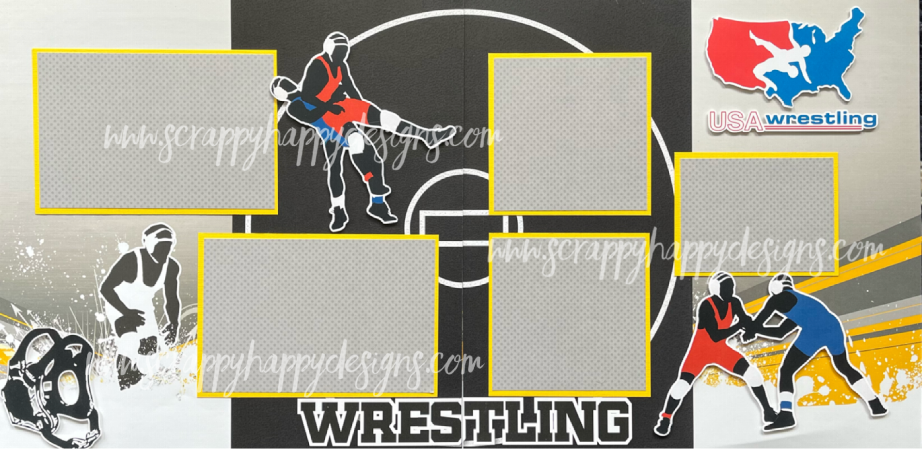 Wrestling Page Kit | Scrappy Happy Designs