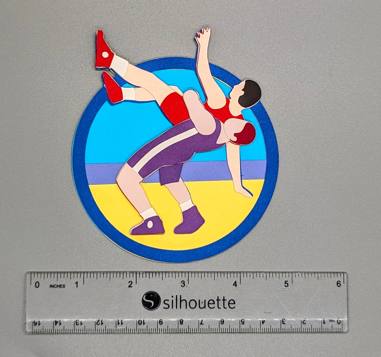 Wrestling Diecut | Scrappy Happy Designs