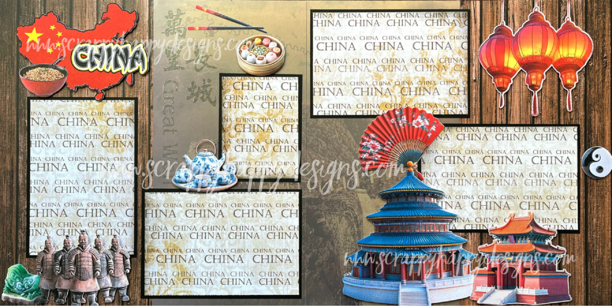 China Page Kit | Scrappy Happy Designs