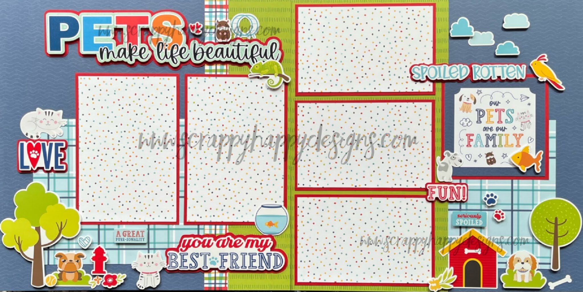 Pets Make Life Beautiful Page Kit | Scrappy Happy Designs